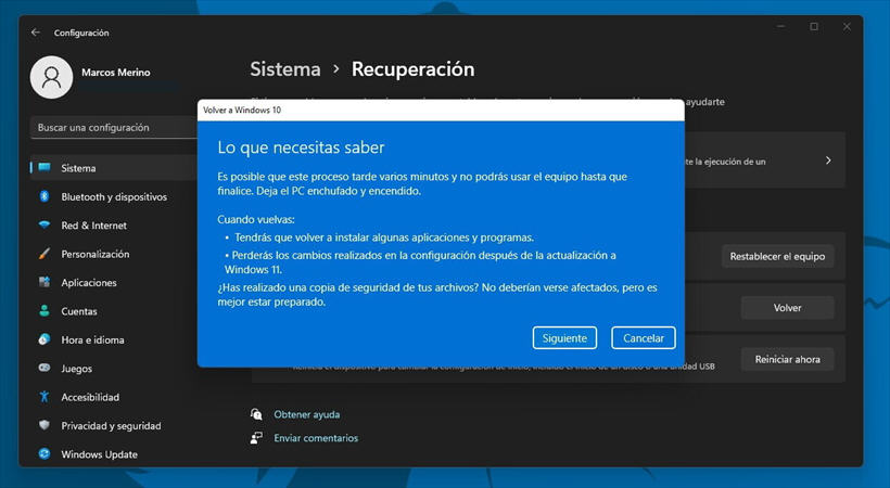 Cómo volver a windows 10 desde windows 11 sin perder datos Cómo volver a windows 10 desde windows 11 sin perder datos