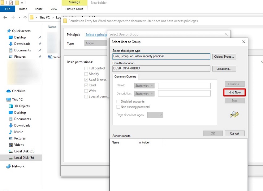 Fixed Word Cannot Open The Document User Does Not Have Access Privileges