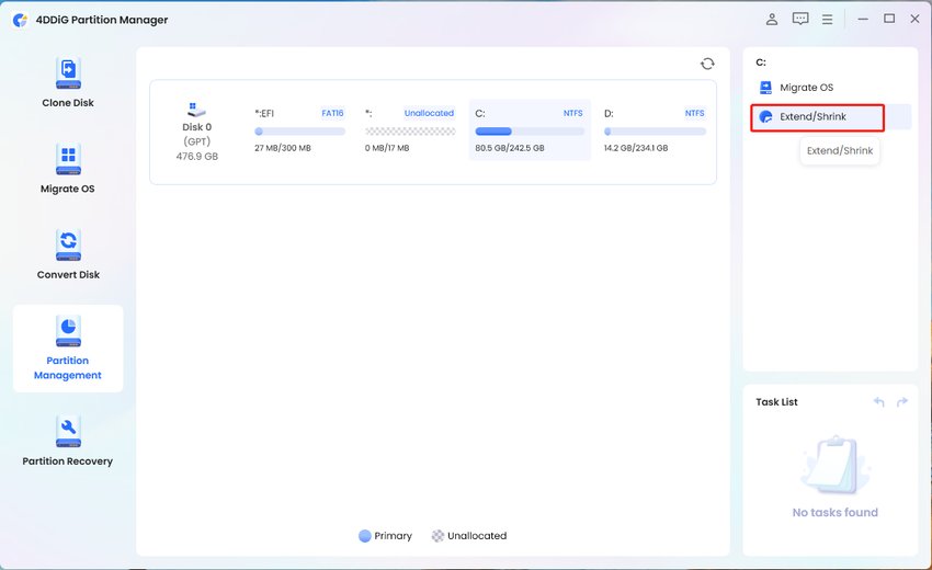 How to Migrate OS to SSD/HDD and Manage Disk Partitions with 4DDiG Partition Manager