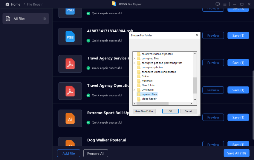 How to Use 4DDiG File Repair