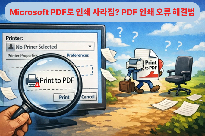 Microsoft Print to PDF 인쇄 오류 해결하는 5가지 꿀팁