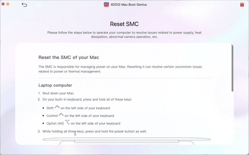 4DDiG Mac Boot Genius 가이드 : 4DDiG Mac Boot Genius를 사용하여 맥 하드웨어에 관한 문제를 해결하는 방법
